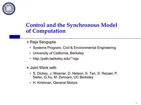 Ppt Control And The Synchronous Model Of Computation Powerpoint