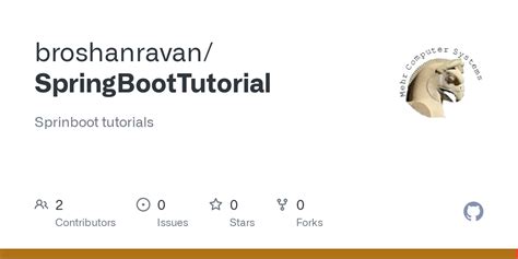 Github Broshanravanspringboottutorial Sprinboot Tutorials