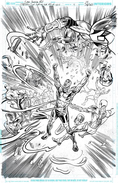 Some Of My Inks From Dawn Of Dc Cyborg 4 Pencils By Sean Hill Rcomicbookart