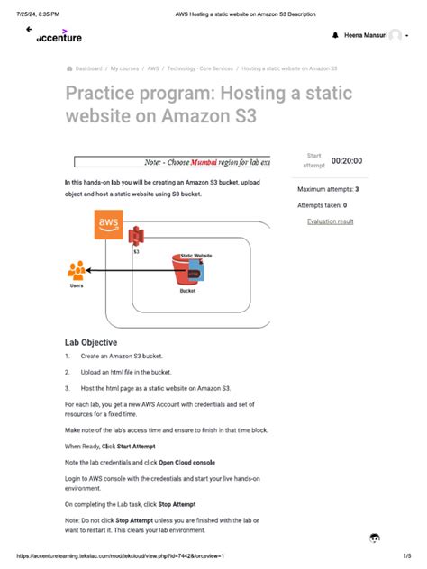 Hosting Static Website On Aws Assesment Pdf