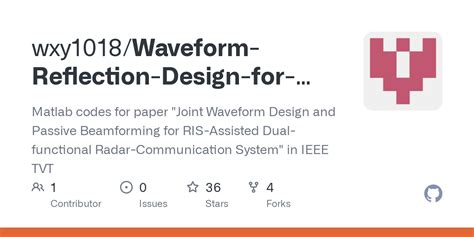GitHub Wxy Waveform Reflection Design For RIS ISAC Matlab Codes For Paper Joint Waveform