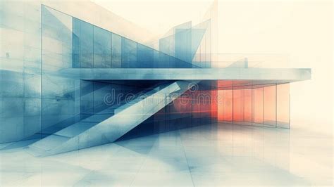 An Abstract Architecture Background With Geometric Pattern And A Modern Building Cover An
