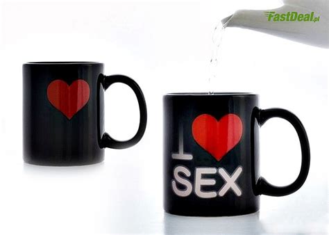 Termoaktywny Kubek Z Ukrytym Napisem I Love Sex