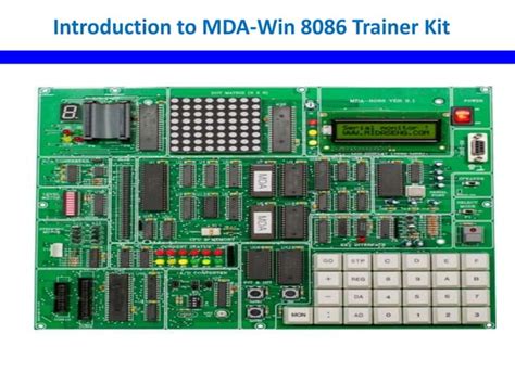 8086 Micro Processor And Mda 8086 Trainer Kit Pptx
