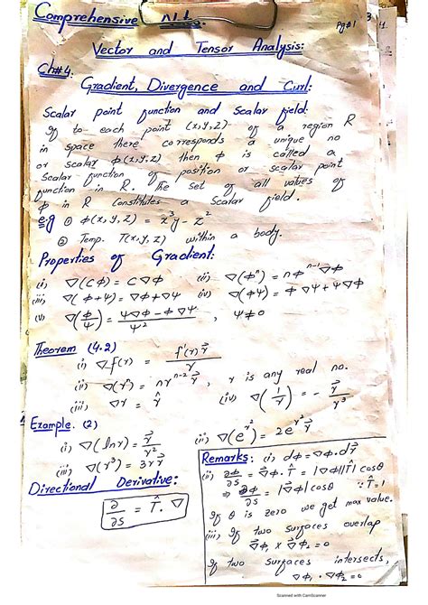 Solution Vector And Tensor Gradient Divergence And Curl Surface Integral Coordinate Systems