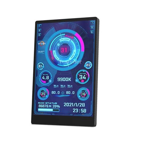 컴퓨터 온도 디스플레이 C타입 서브 스크린 35 인치 Ips Usb 미니 스크린 Aida64 Pc Cpu Ram Hdd
