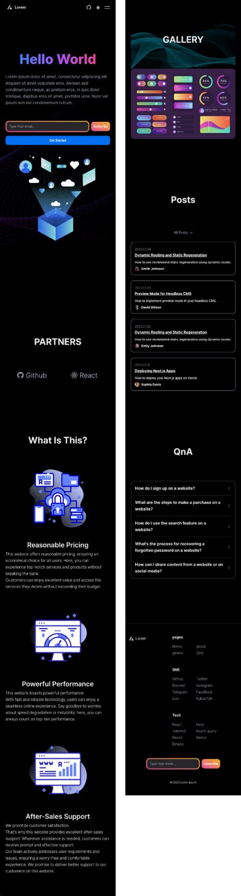 샘플 렌딩 페이지 랜딩페이지 포트폴리오 크몽