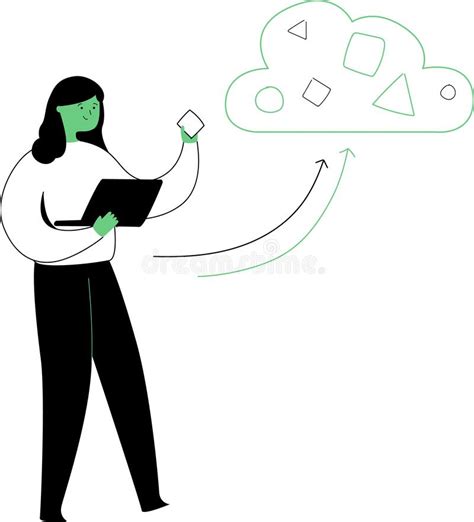 Woman Drawing Cloud Computing Stock Illustrations 141 Woman Drawing Cloud Computing Stock