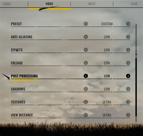 disabling post processing effects and foliage makes the game looks so much better r