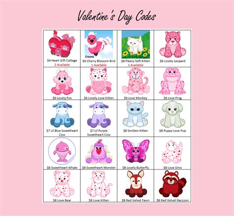 Valentine S Day Codes For Sale R Webkinz