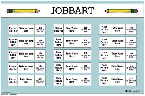 Job Chart Poster Storyboard Por No Examples