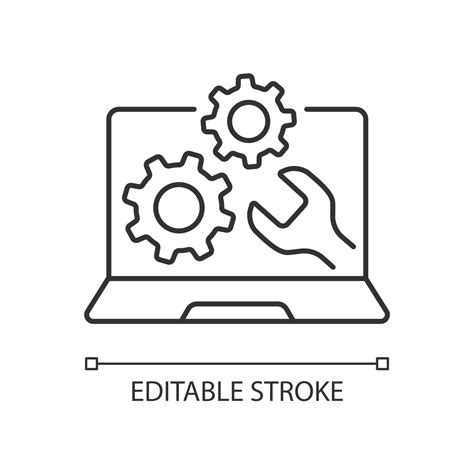 Computer Repair Service Linear Icon 2630631 Vector Art At Vecteezy