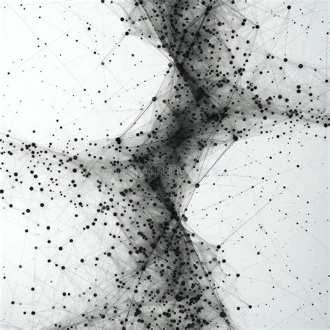 Digital Abstract Art Connectivity Between Network Molecular Codes Connected Stock Illustration