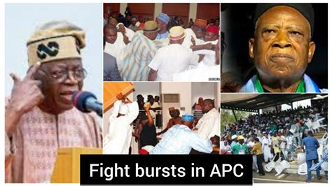 Breaking Fight Bursts Between Supporters Of Apc Chairman And Tinubus