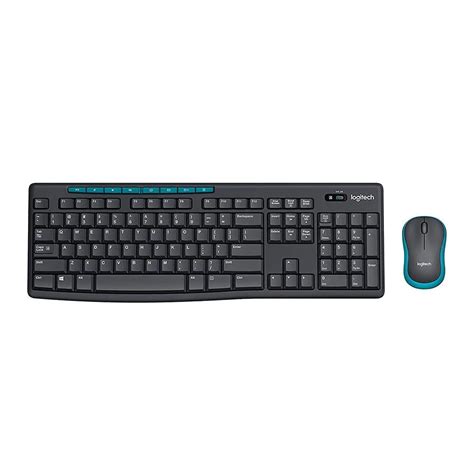 Logitech Wireless Combo Keyboard Black Blue Mk