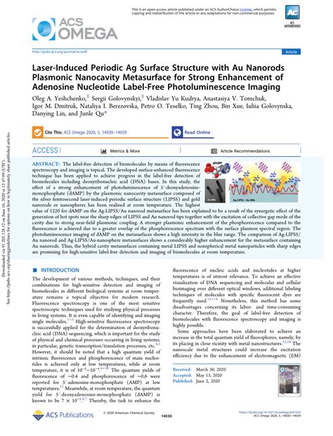 Pdf Laser Induced Periodic Ag Surface Structure With Au Nanorods Plasmonic Nanocavity