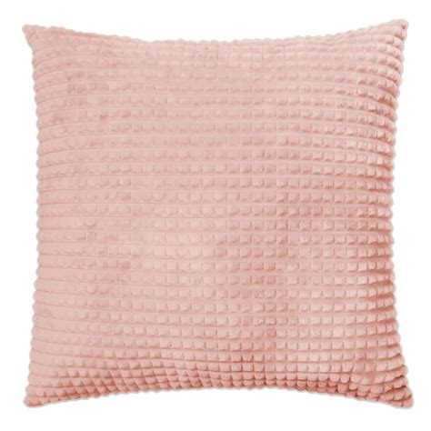 Blush Pink Plush Check Throw Pillow 24 Throw Pillows Pink Throw
