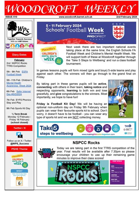 Woodcroft Weekly Issue 510 Woodcroft Primary School