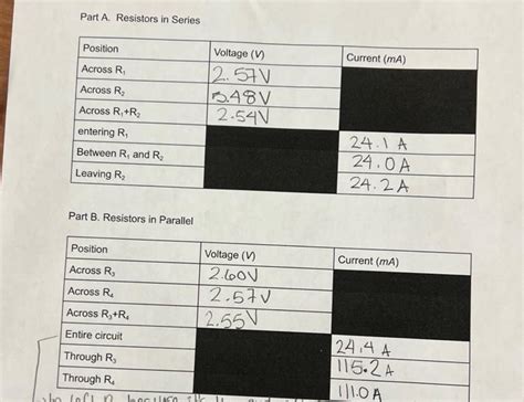 Solved Part A Resistors In Series Part B Resistors In Chegg Com