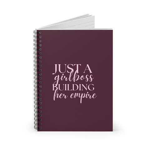 Spiral Notebook Empowering Spiral Notebook Girl Boss Journal Confidence Boosting Ruled Line