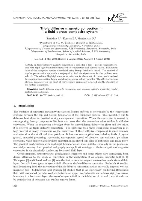 Pdf Triple Diffusive Magneto Convection In A Fluid Porous Composite