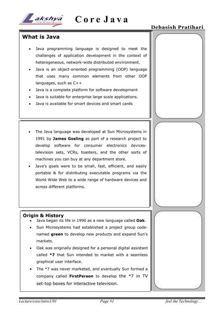 Java Presentationpptx Programming Languages Computing