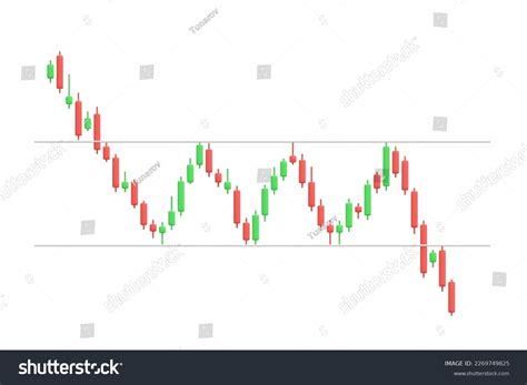 Candle Stick Bearish Rectangle Chart Pattern Stock Illustration