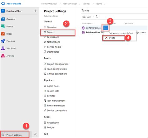 重命名或删除团队 Azure Devops Microsoft Learn