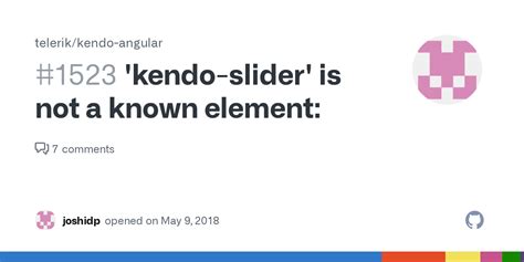 Kendo Slider Is Not A Known Element Issue Telerik Kendo Angular Github