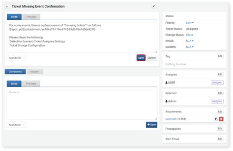 Edit Ticket Logpresso Sonar User Interface Guide
