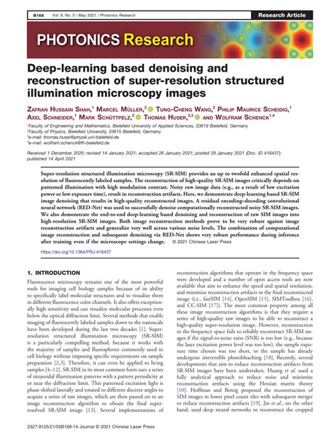 Pdf Deep Learning Based Denoising And Reconstruction Of Super