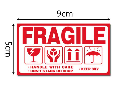 Fragile Handle With Care Sticker Keep Dry Dont Stack Or Drop Warning
