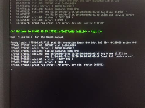 Hard Disk Io Errors During Boot Guides Nixos Discourse
