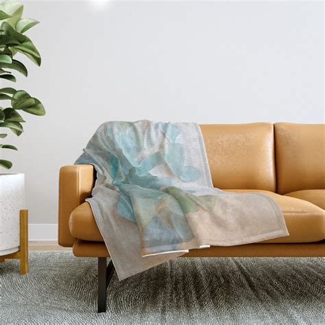 Ocean Hue Sea Glass Throw Blanket By Coastal Whims Society6