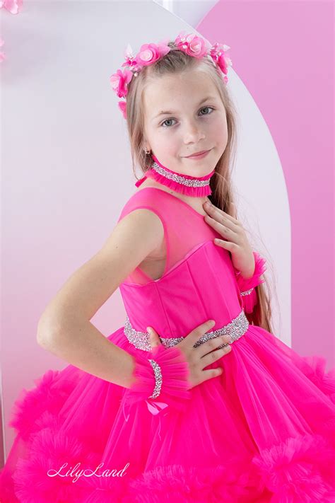 Hot Pink Maxi Prom Ball Dress Wedding And Birthday Girl Dress Tutu