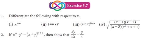 differentiation techniques formula solved example problems exercise