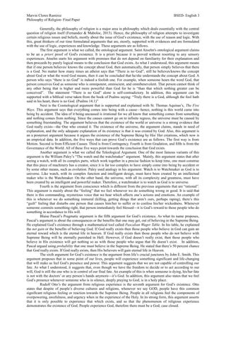 Philosophy Of Religion Arguments PDF