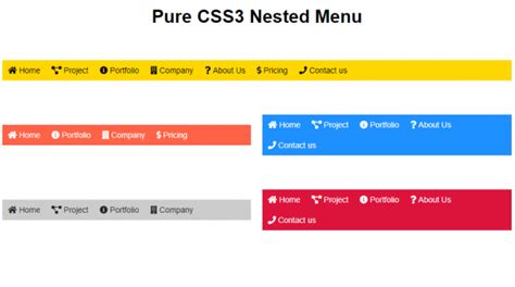 20 Excellent Css Horizontal Menu Examples Onaircode