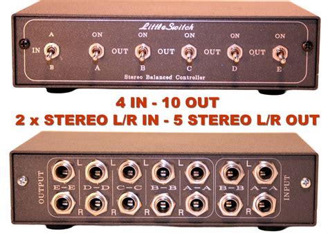 In Out TRS Analog Switch Line Monitor Controller Speaker Select Switcher Mult Box Analog