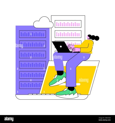 Data Center Abstract Concept Vector Illustration Colocation Data Center Centralized Computer