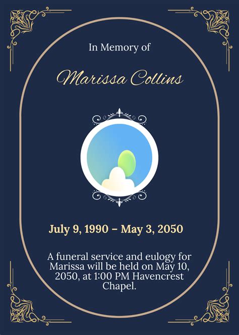 Free Eulogy Templates To Edit Online