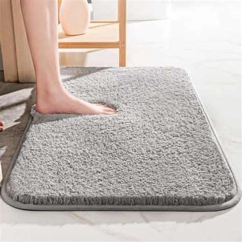 Super Thick Bathroom Rug Non Slip Bath Rug Luxury Washable Bath Rug