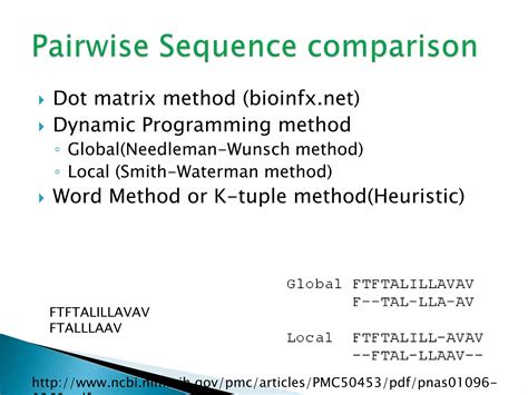 Sequence Alignmentblast Fasta Msa Ppt