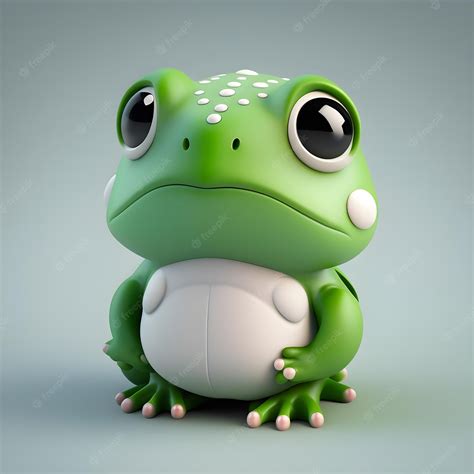Premium Photo Cute Frog Character Design Generative Ai