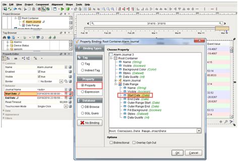 Alarm Journal Filter On Date Range Ignition User Manual 78 In Progress