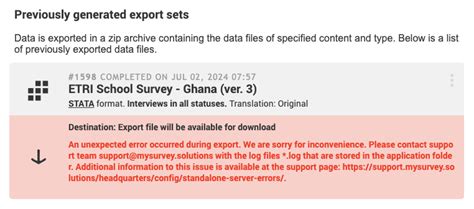Urgent Unable To Download A Survey Survey Management Survey