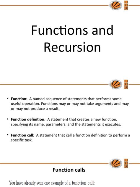 Function And Recursion Of Python Pdf Parameter Computer Programming Subroutine