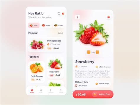 Grocery Delivery App Design By Rakib Kowshar For Unopie Design On Dribbble