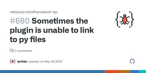 Sometimes The Plugin Is Unable To Link To Py Files Issue Robocorp Robotframework Lsp