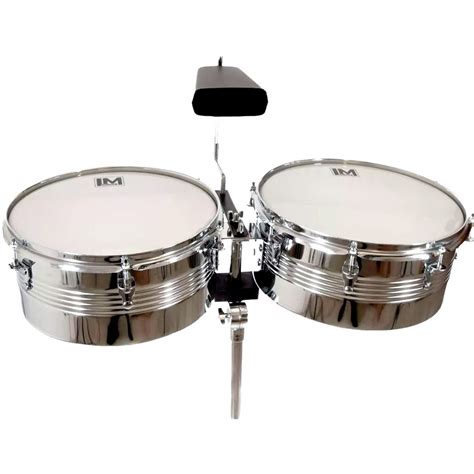 Timbales Lm Drums Tm2 2 Con Atril Y Cencerro 14 Y 15 Pulgadas Musicales Doris